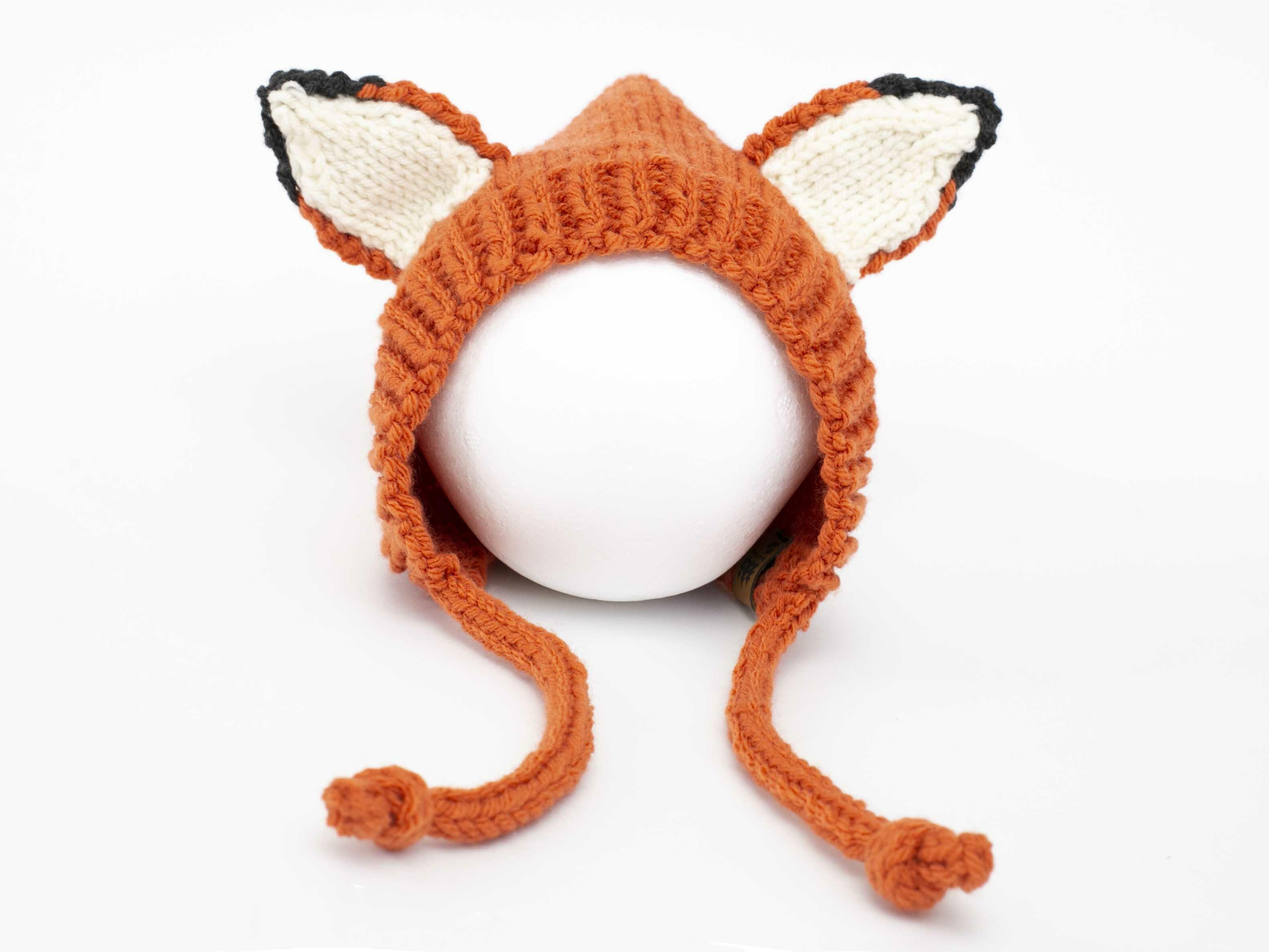Fox Ears Pixie Bonnet Hat Toque Baby Children | AllFreeKnitting.com