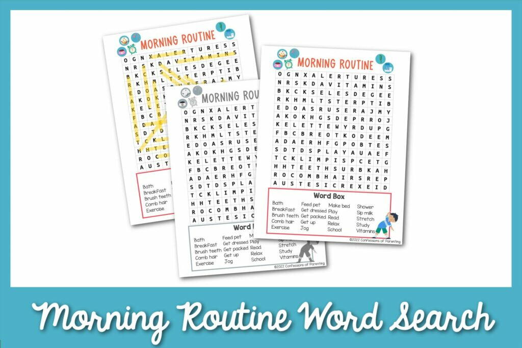Fun Morning Routine Word Search Printable | FaveCrafts.com