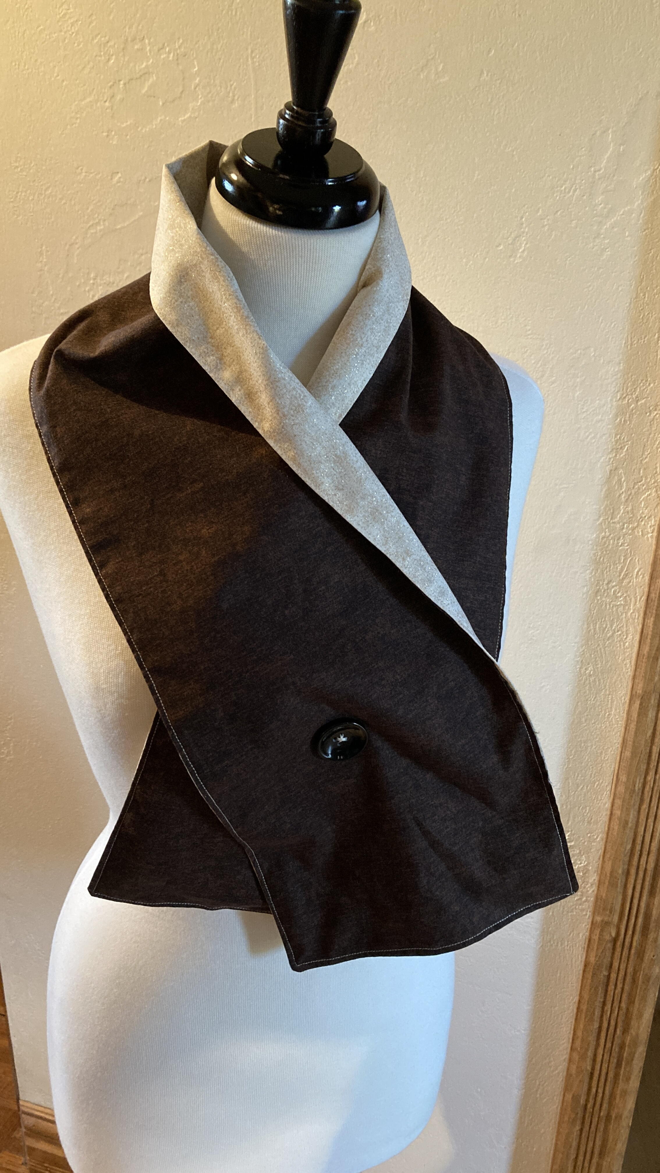 Button Up Neck Cowl Pattern | AllFreeSewing.com