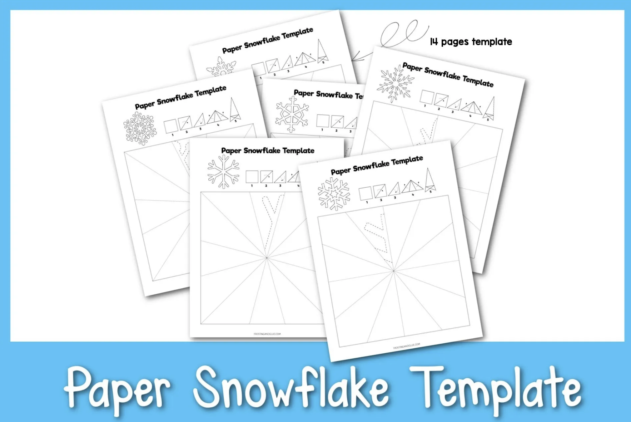 Paper Snowflake Template For Kids | DIYIdeaCenter.com
