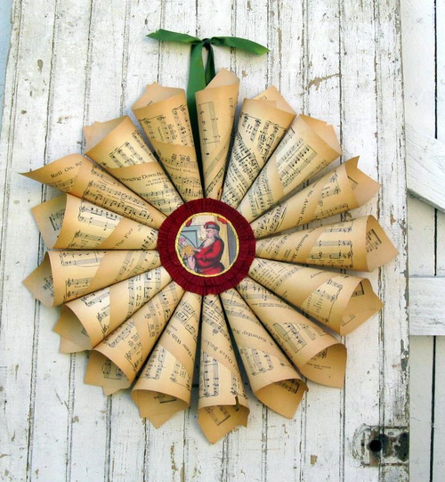 Decorative Vintage Paper Wreath Tutorial | FaveCrafts.com