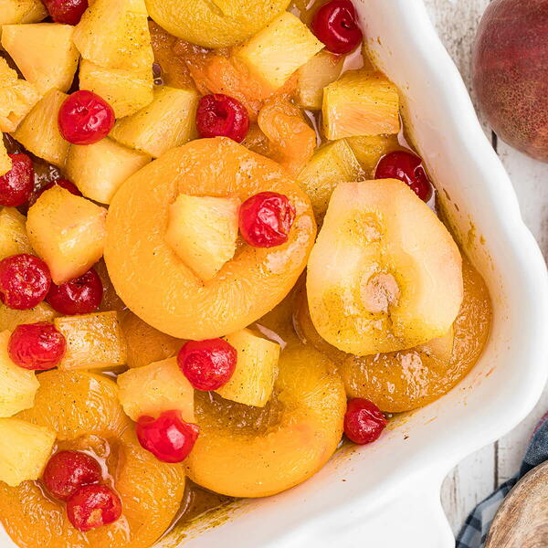 Hot Baked Curried Fruit | FaveSouthernRecipes.com