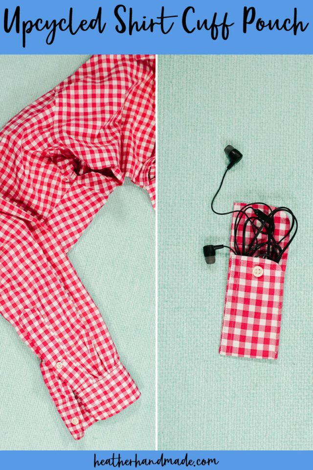 Upcycled Shirt Cuff Pouch | AllFreeSewing.com