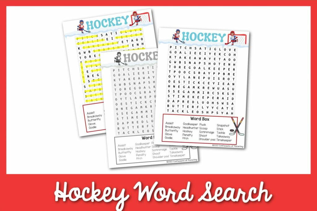 The Best Hockey Word Search | FaveCrafts.com