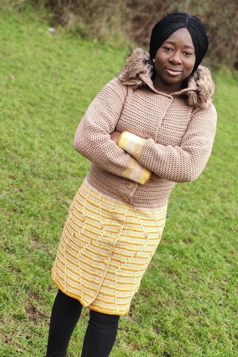 Knee Length Crochet Cardigan | AllFreeCrochet.com
