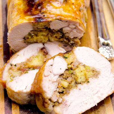 Rolled Stuffed Turkey Breast | FaveSouthernRecipes.com