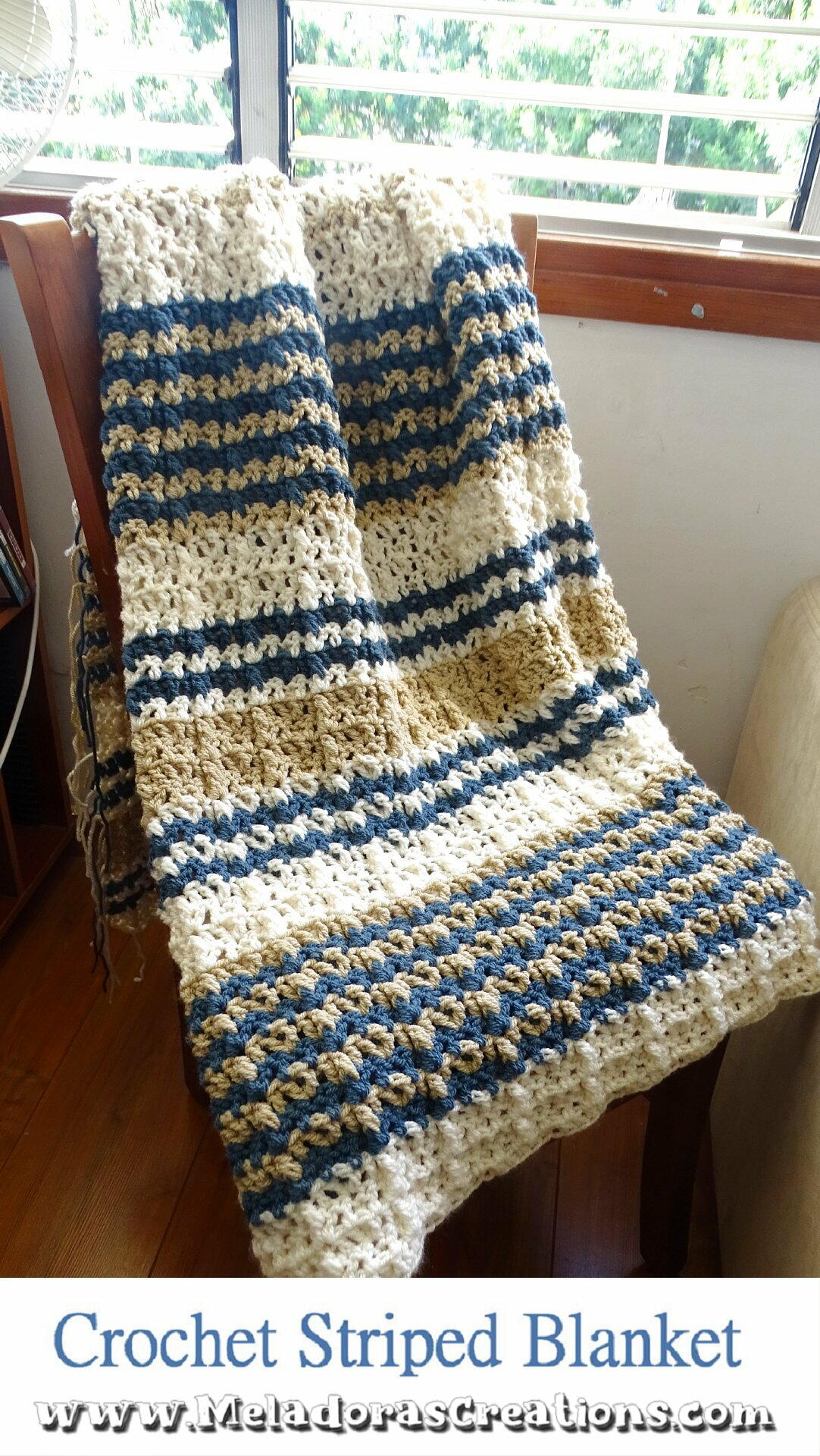 Striped Crochet Blanket Pattern | FaveCrafts.com