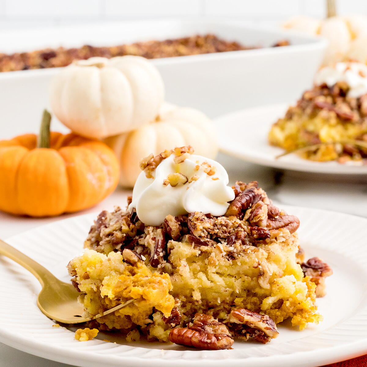Pumpkin Pecan Crunch Cake | FaveSouthernRecipes.com