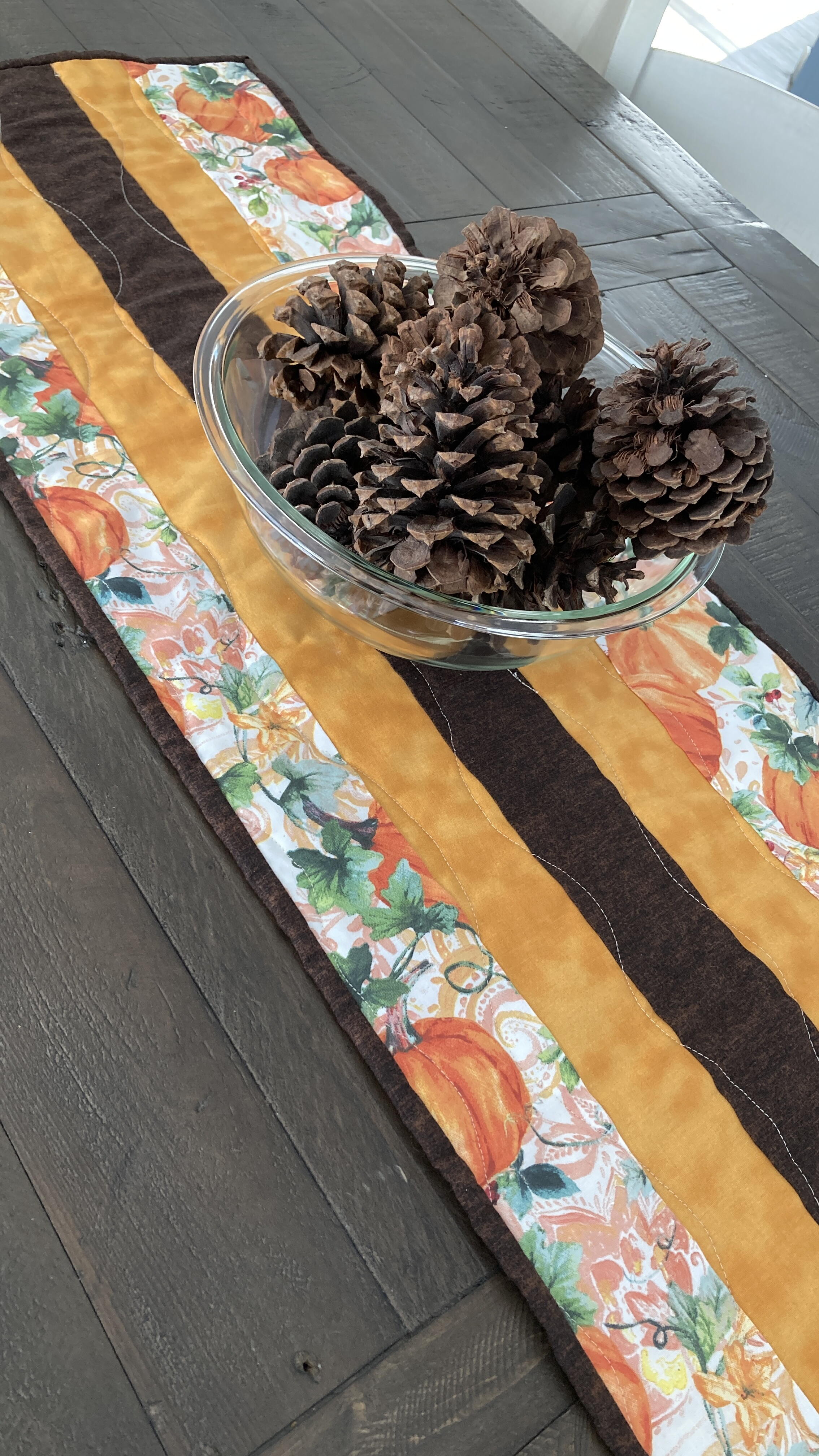Sew Fast Autumn Table Runner Pattern | FaveQuilts.com Sew Fast Autumn Table Runner Pattern | FaveQuilts.com