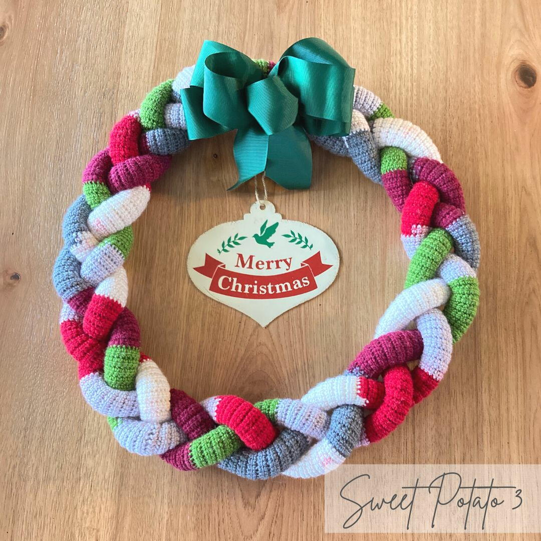 Christmas Braided Wreath | AllFreeCrochet.com
