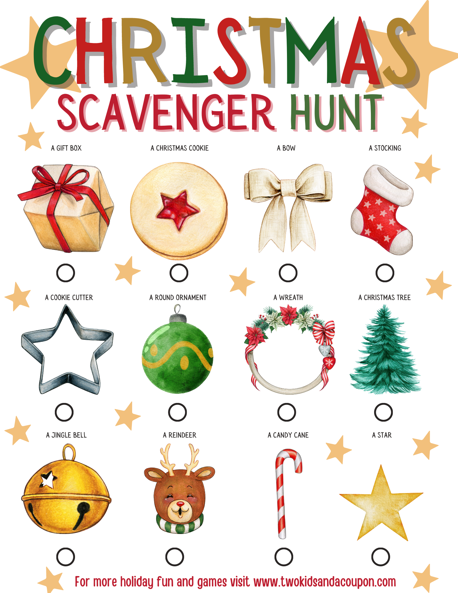 Christmas Scavenger Hunt Game | AllFreePaperCrafts.com