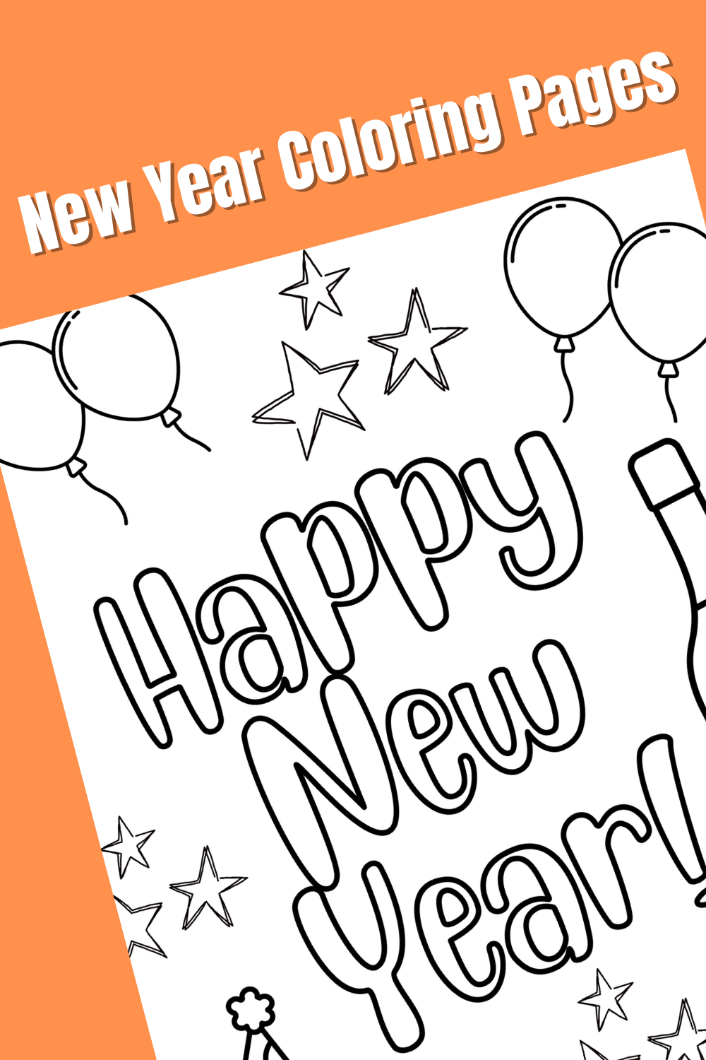 Free Happy New Year Coloring Pages For Kids | AllFreePaperCrafts.com