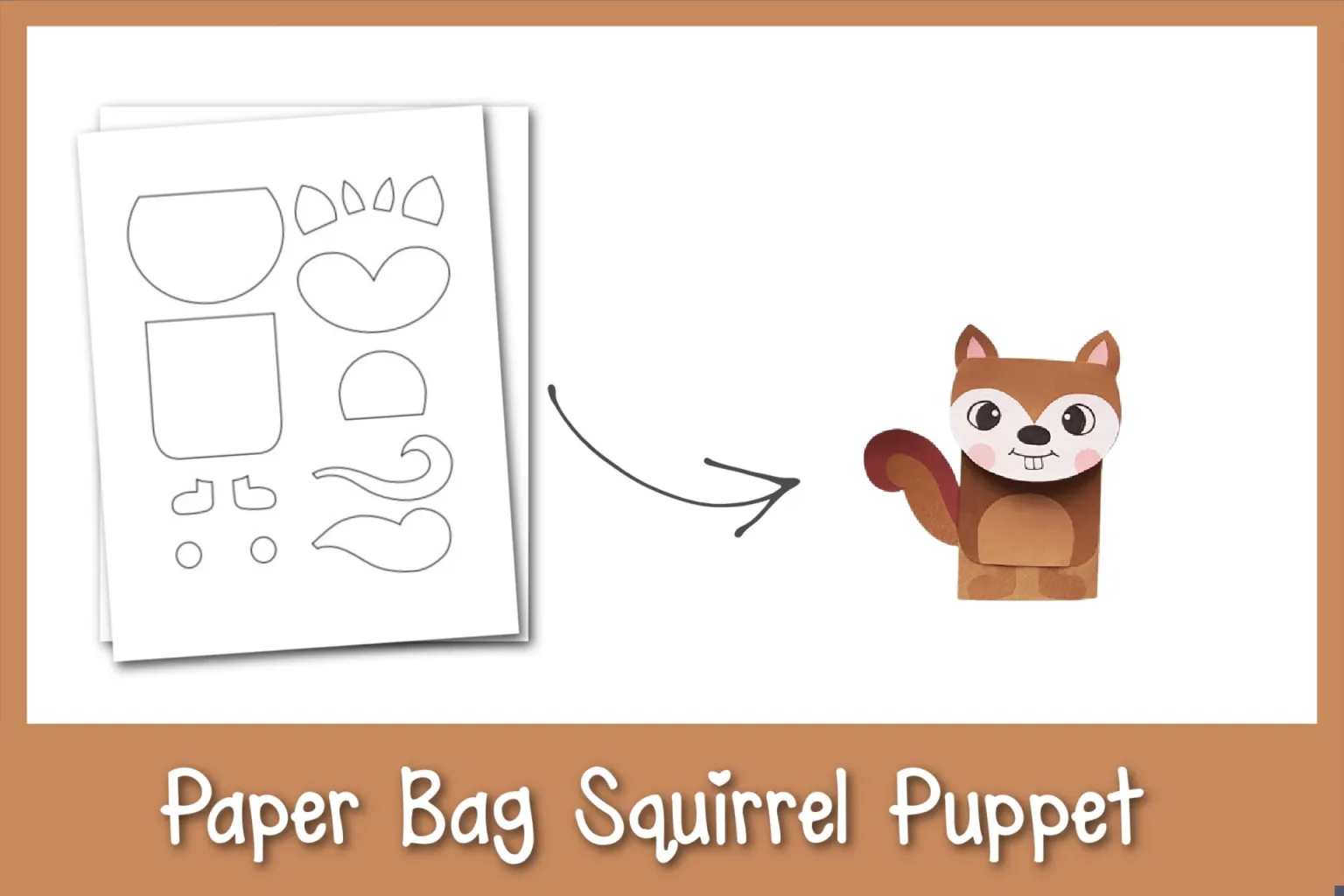 Paper Bag Squirrel Puppet | DIYIdeaCenter.com