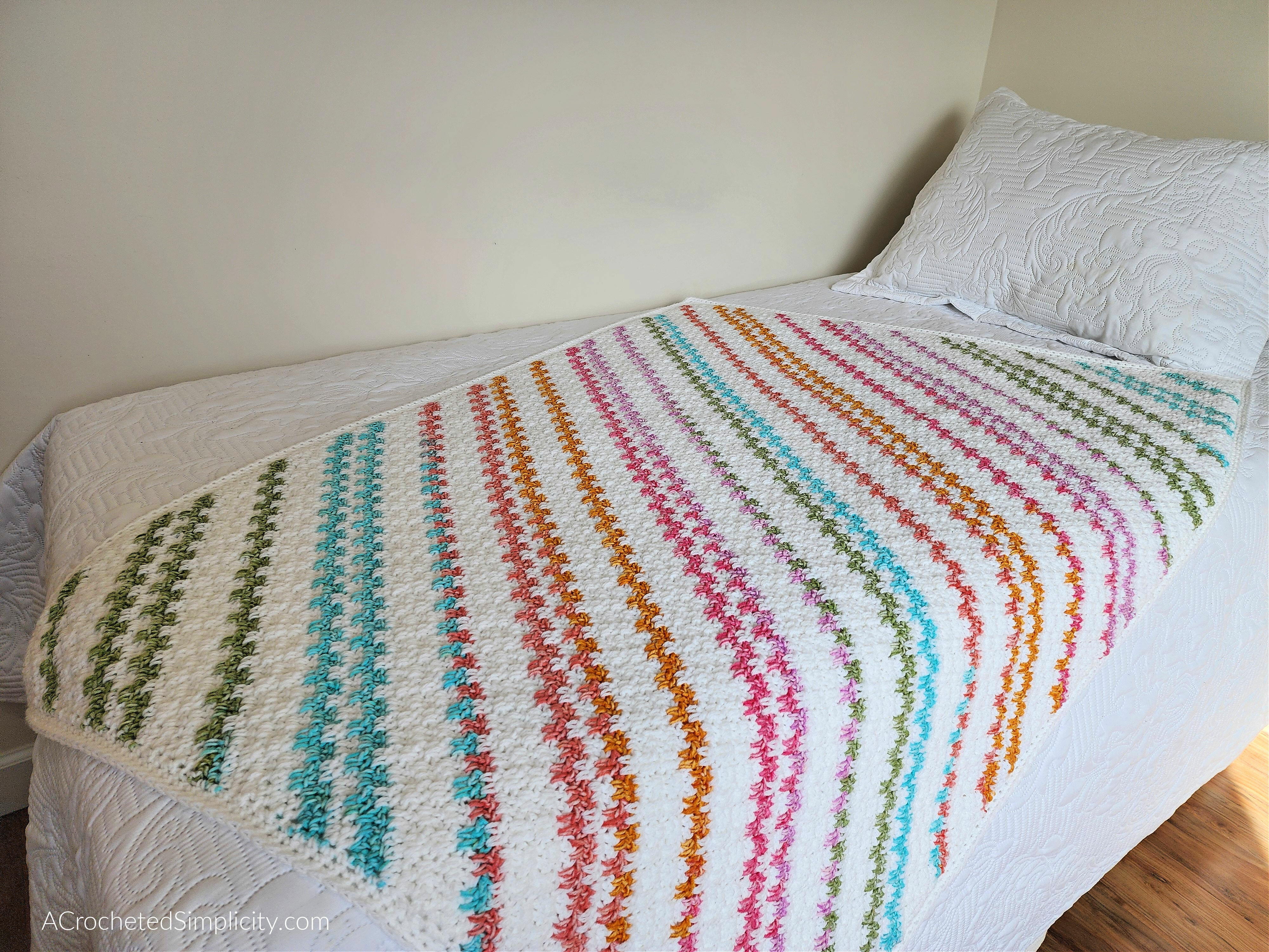 Candy Stripes C2c Blanket | FaveCrafts.com