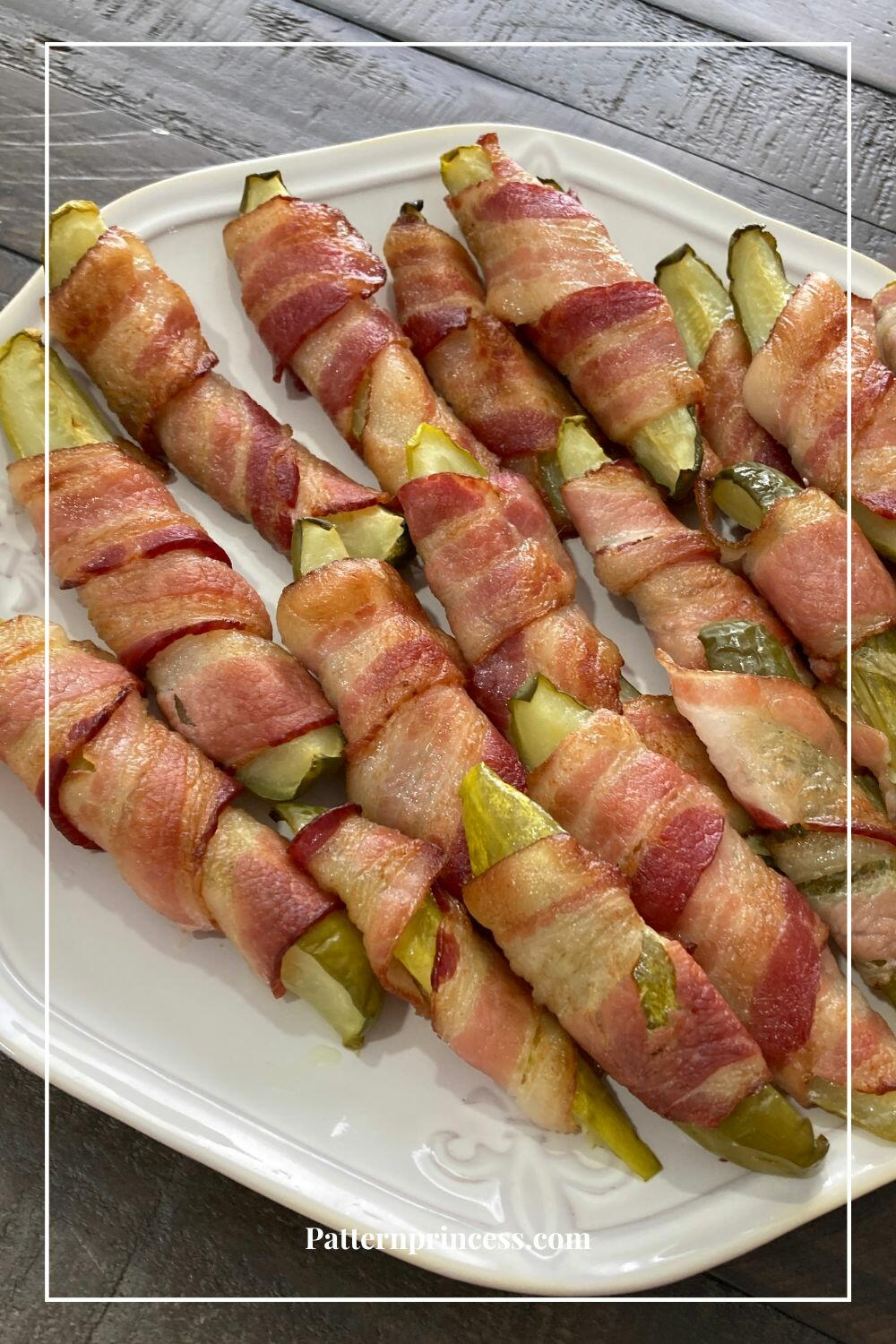 Bacon Wrapped Pickle Fries Recipe | AllFreeCopycatRecipes.com