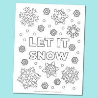 Printable Let It Snow Coloring Page | FaveCrafts.com