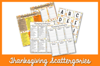 Free Thanksgiving Scattergories Printable | FaveCrafts.com