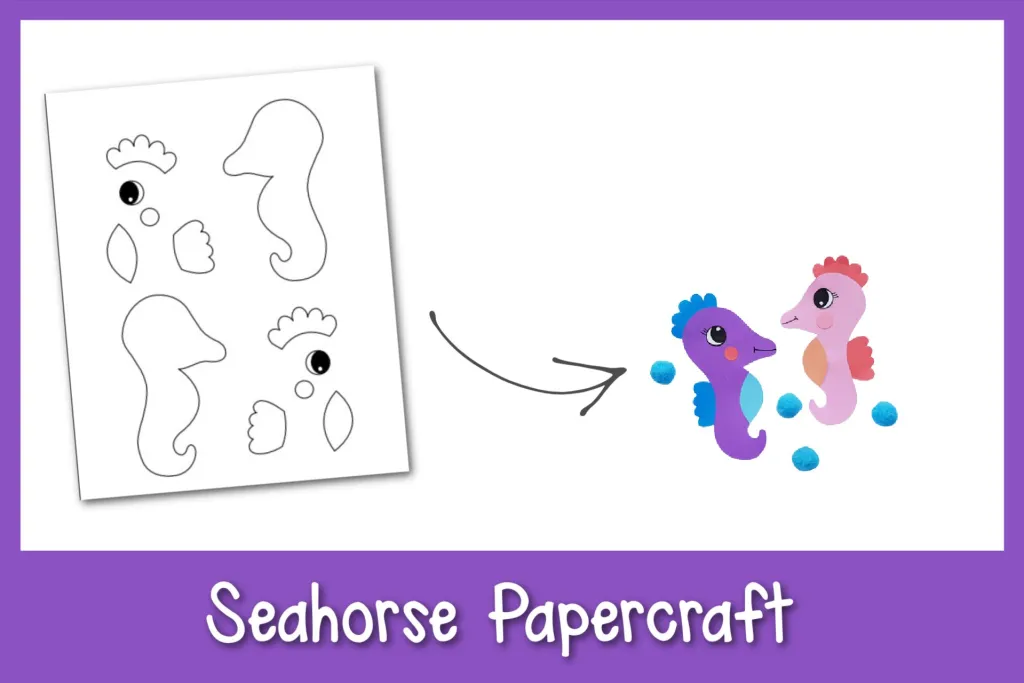 Seahorse Papercraft | AllFreeKidsCrafts.com
