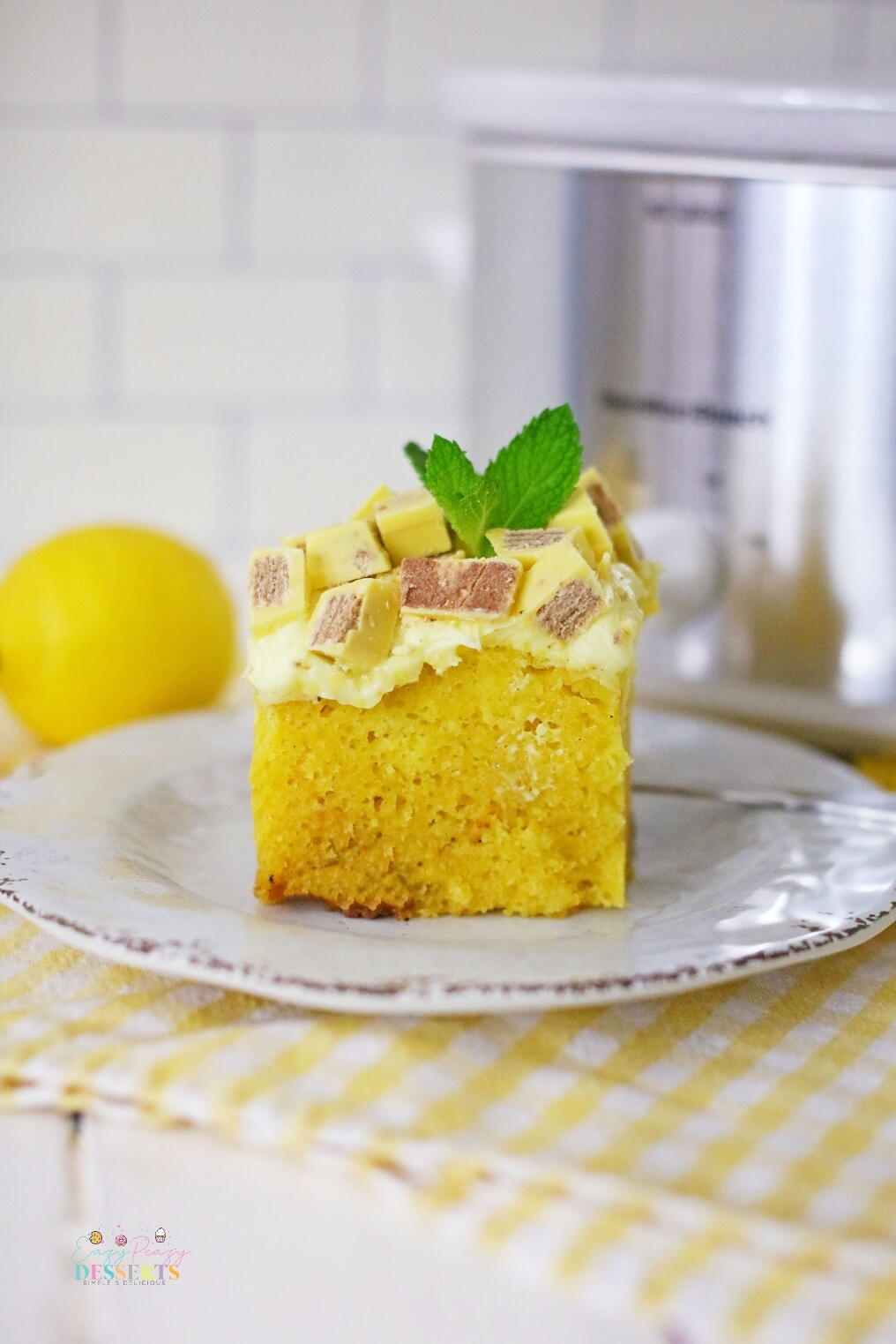 Slow Cooker Lemon Crunch Cake | AllFreeCopycatRecipes.com