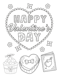 Free Printable Cute Valentine Coloring Pages | FaveCrafts.com