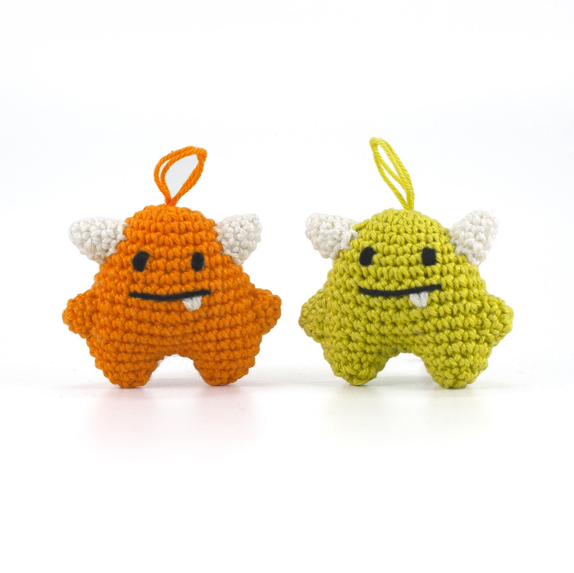 Free Mini Monster Keychain Amigurumi Crochet Pattern | FaveCrafts.com