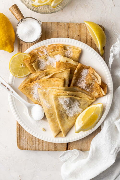 Lemon Crêpes | TheBestDessertRecipes.com