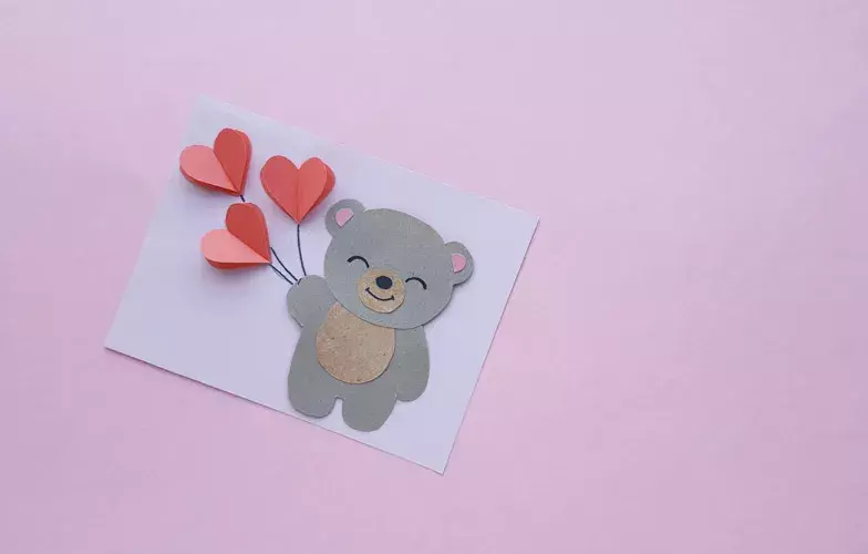 Valentine's Day Bear Craft | AllFreePaperCrafts.com