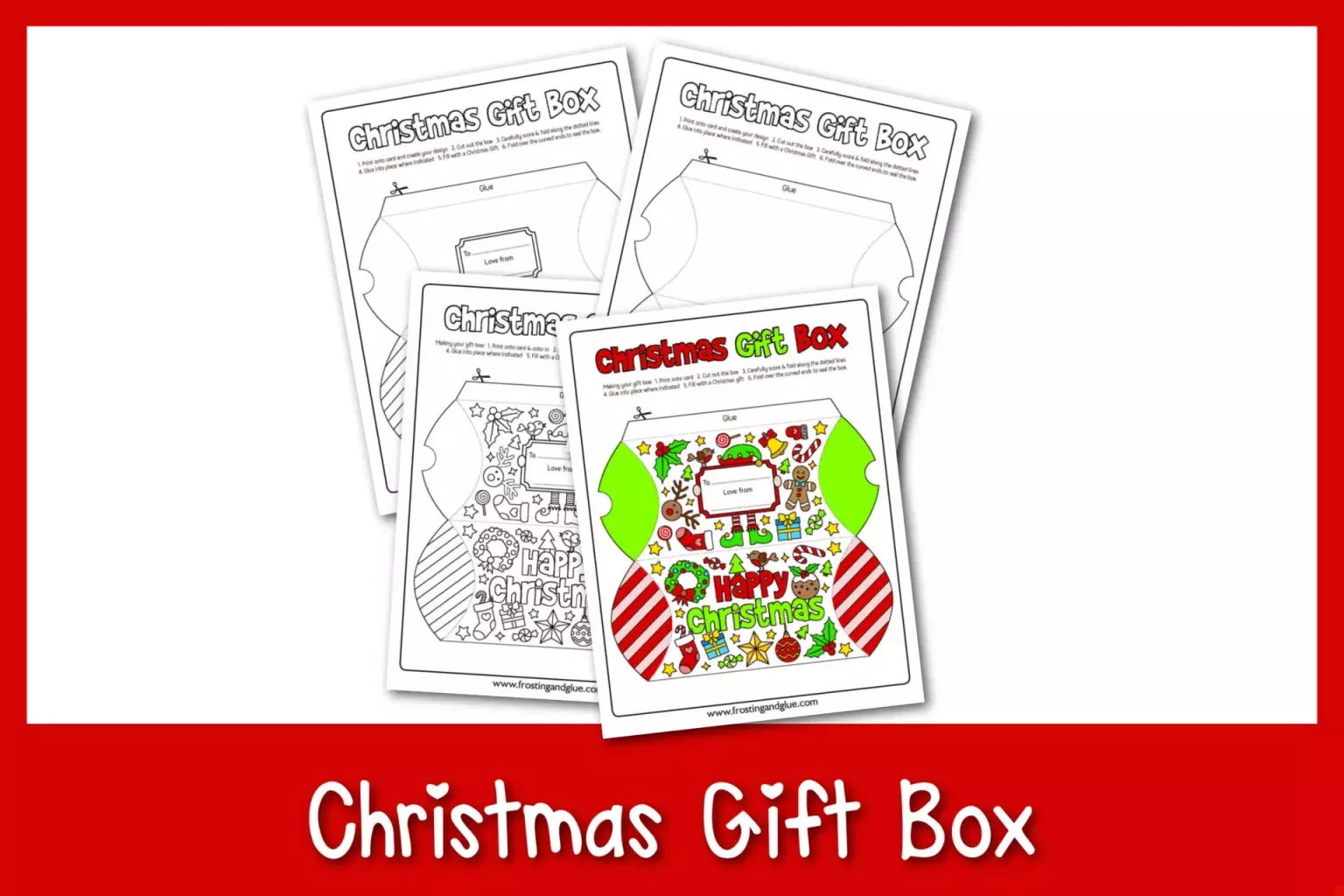 Color Your Christmas Gift Box | FaveCrafts.com