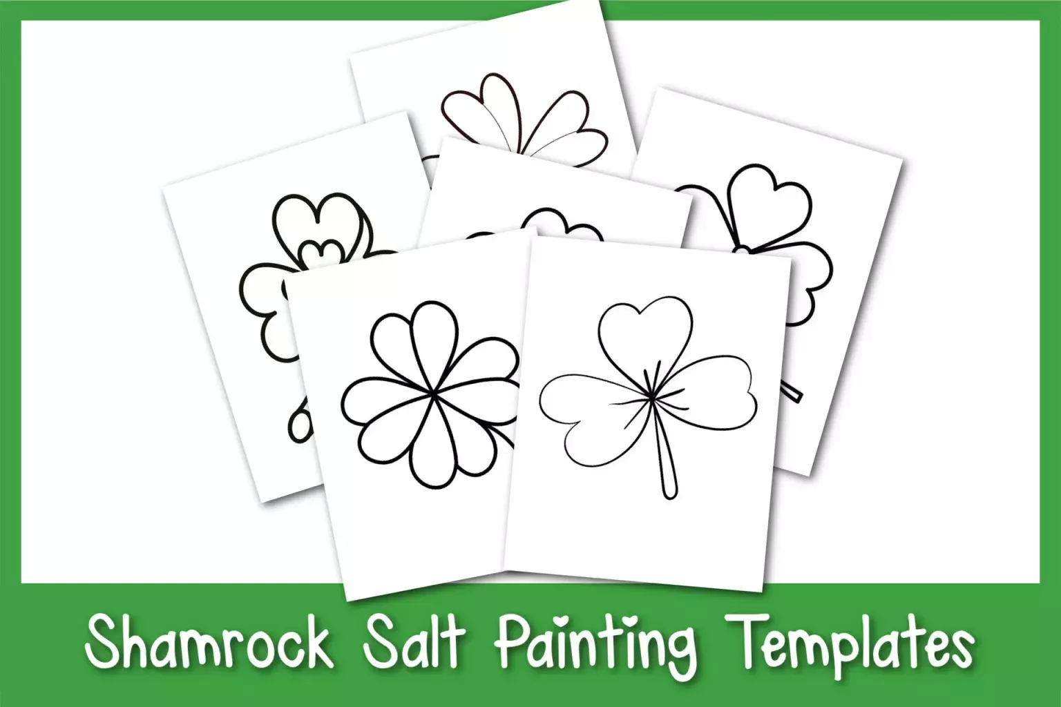 Shamrock Salt Painting For Kids | AllFreePaperCrafts.com