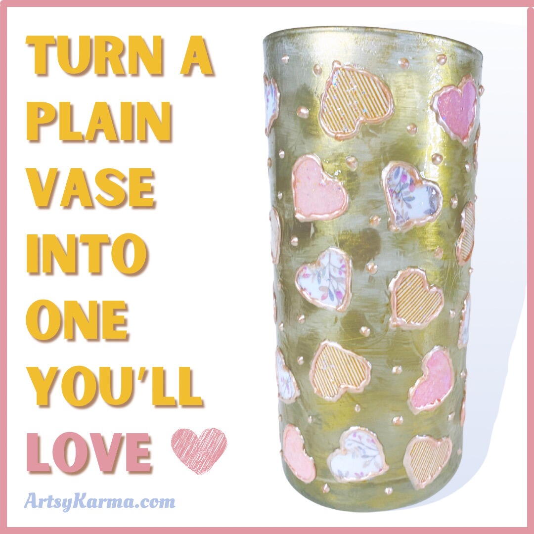 Step-by-step Guide: Creating A Pretty, Decoupaged Glass Vase For Valentine's Day | FaveCrafts.com