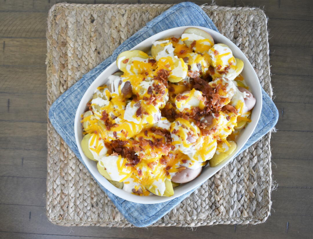 Instant Pot Cheesy Ranch And Bacon Potatoes | FaveSouthernRecipes.com