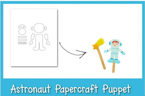 Astronaut Papercraft Puppet | CheapThriftyLiving.com