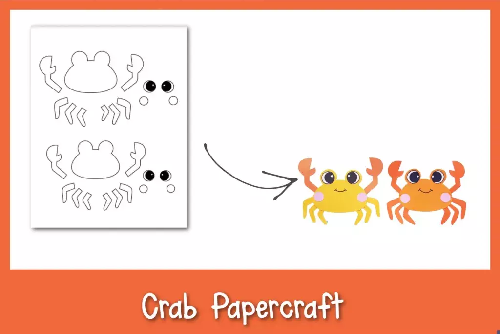 Crab Papercraft | AllFreeKidsCrafts.com