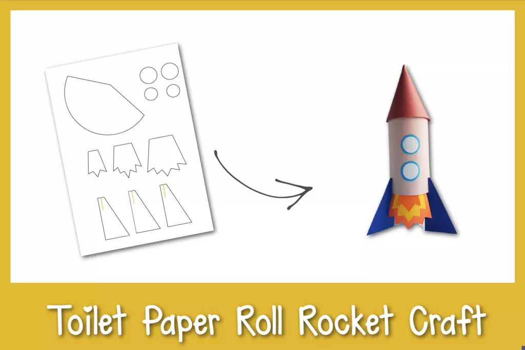 Toilet Paper Roll Rocket Craft | AllFreeKidsCrafts.com