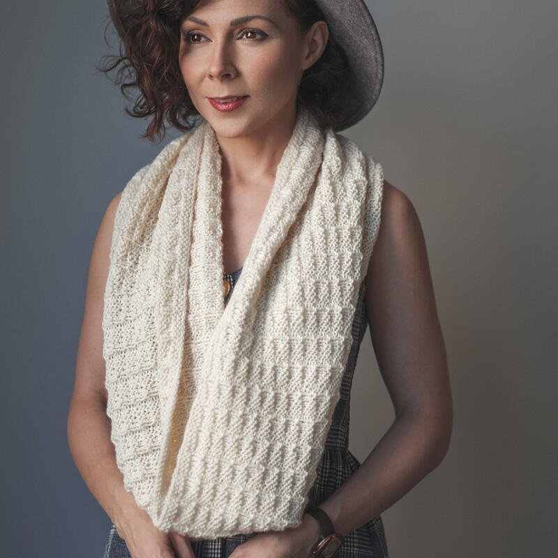 Charming Champagne Knitted Cowl | FaveCrafts.com