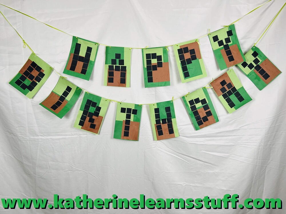 Diy Minecraft Birthday Banner | FaveCrafts.com