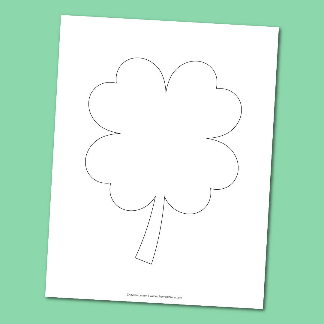 Printable Four-leaf Clover Templates | DIYIdeaCenter.com
