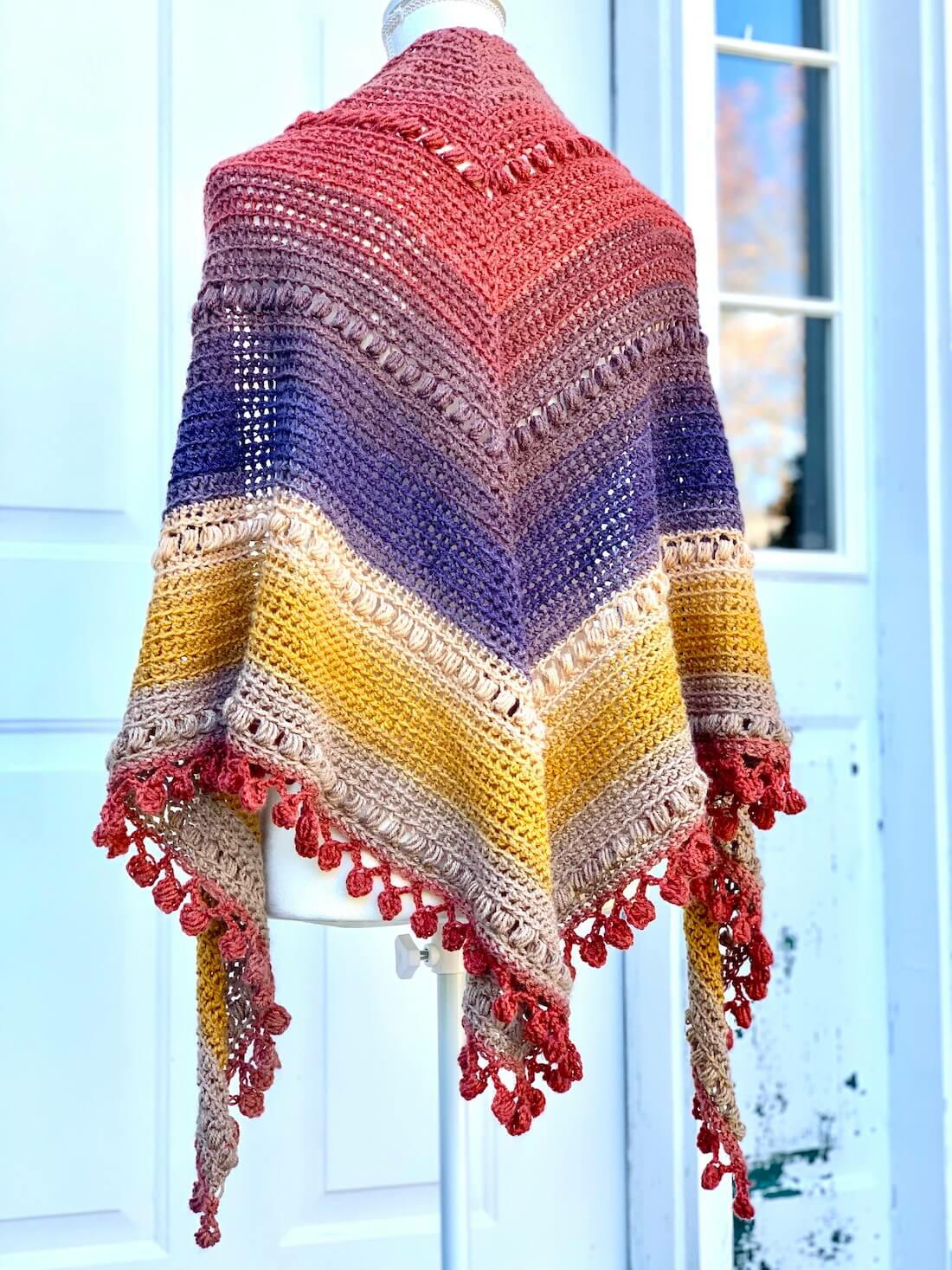 Mandala Triangle Shawl | AllFreeCrochet.com