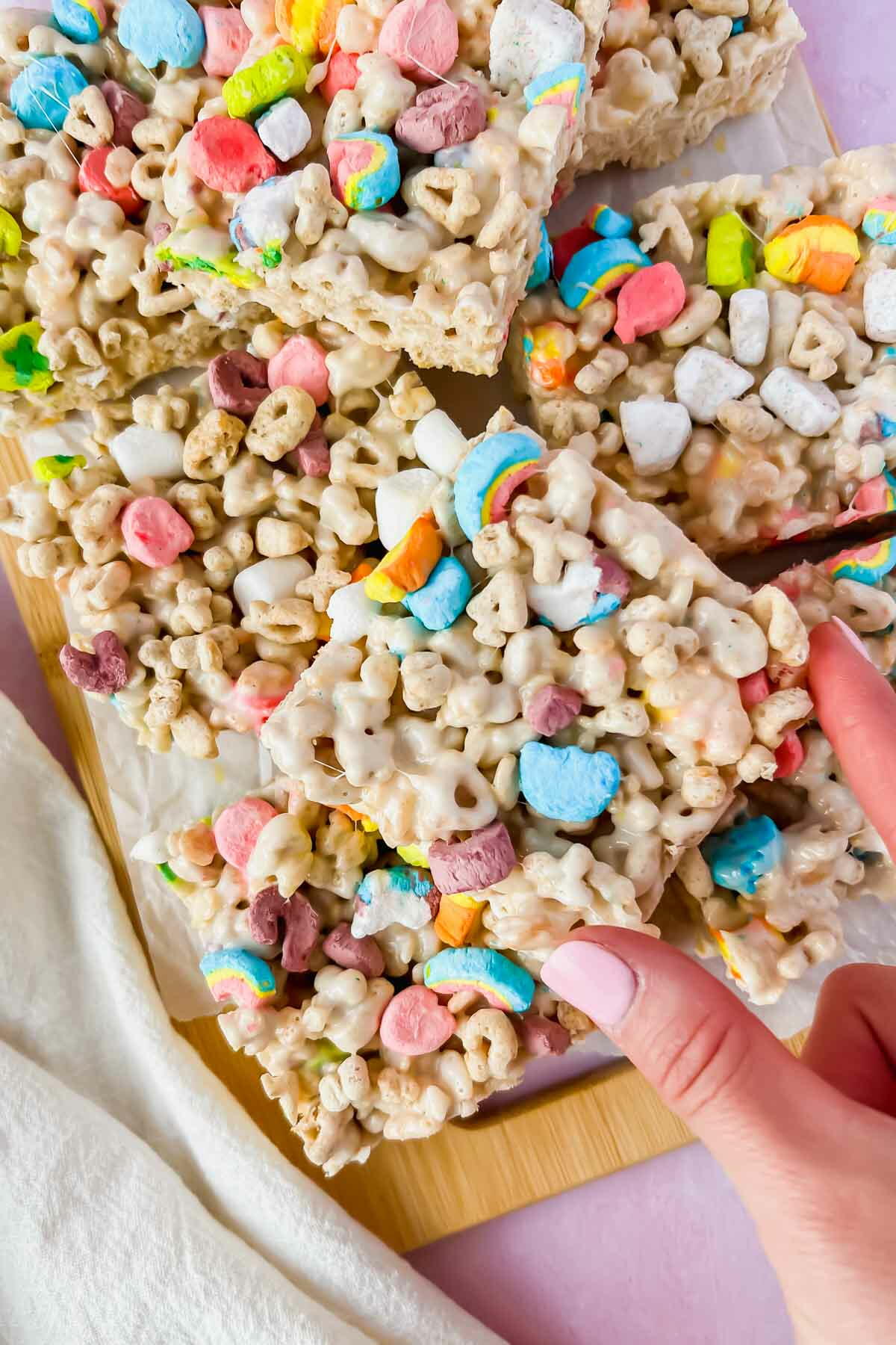 Lucky Charm Rice Krispie Treats | TheBestDessertRecipes.com