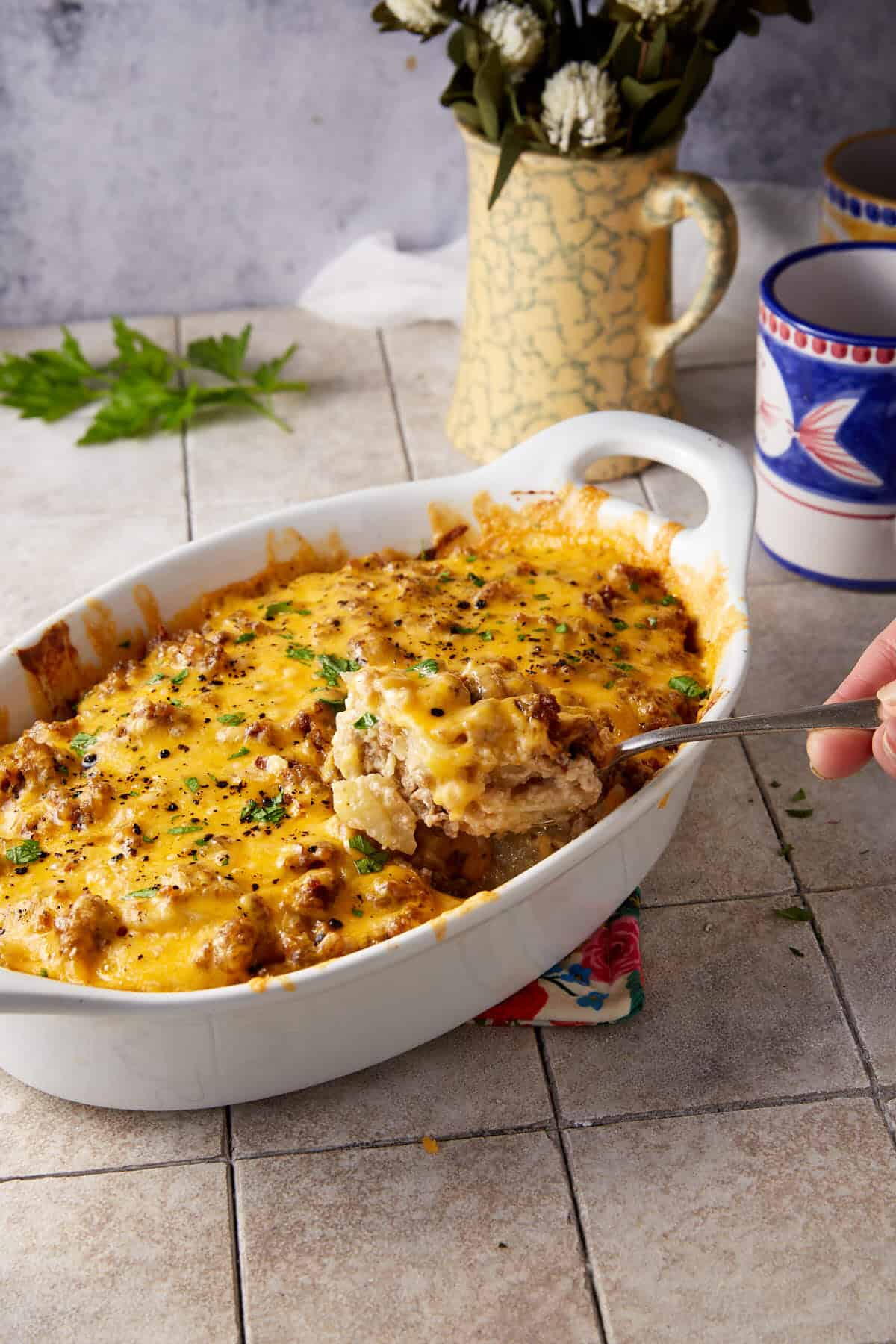 Sausage And Potato Casserole | FaveSouthernRecipes.com