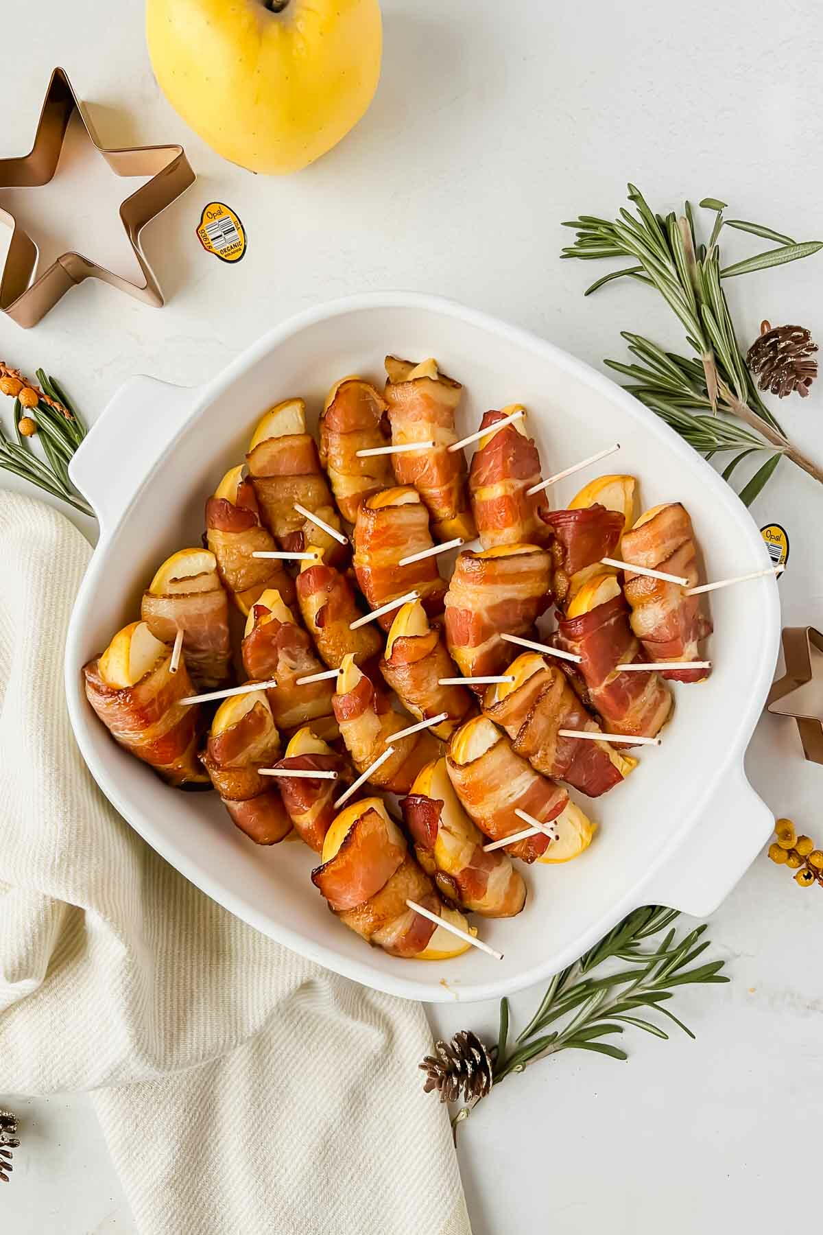 Bacon Wrapped Apples | RecipeLion.com