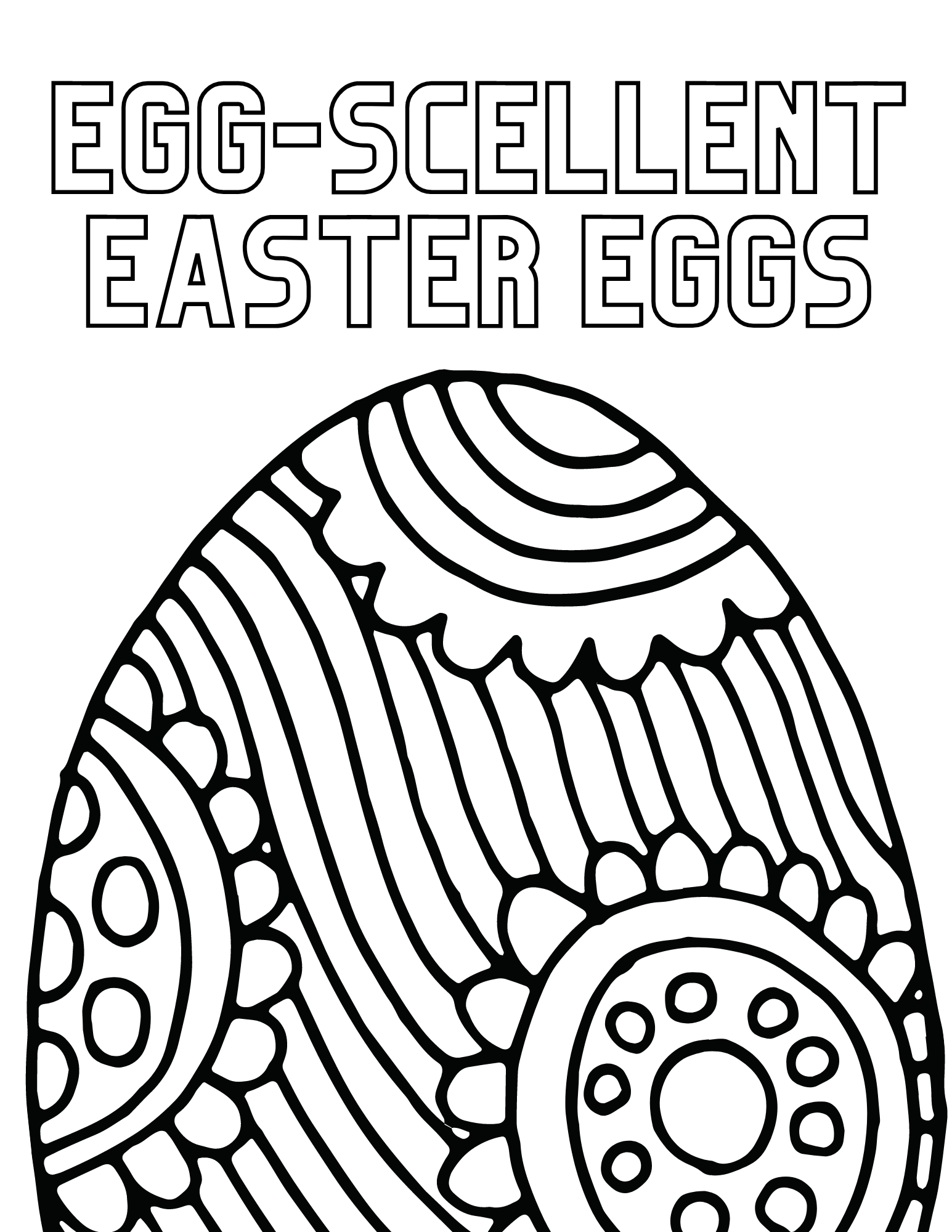 Egg-scellent Easter Egg Coloring Pages | AllFreeHolidayCrafts.com
