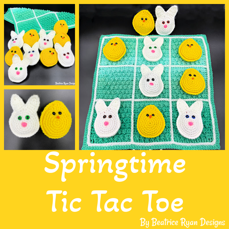 Springtime Tic Tac Toe | AllFreeCrochet.com