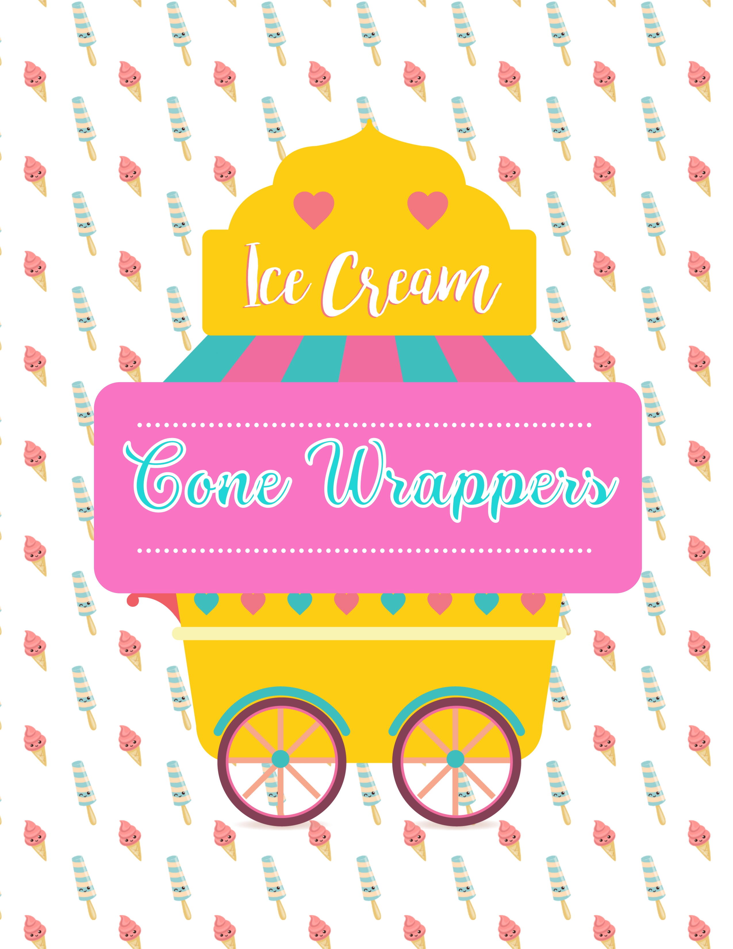 Printable Ice Cream Cone Wrappers | DIYIdeaCenter.com