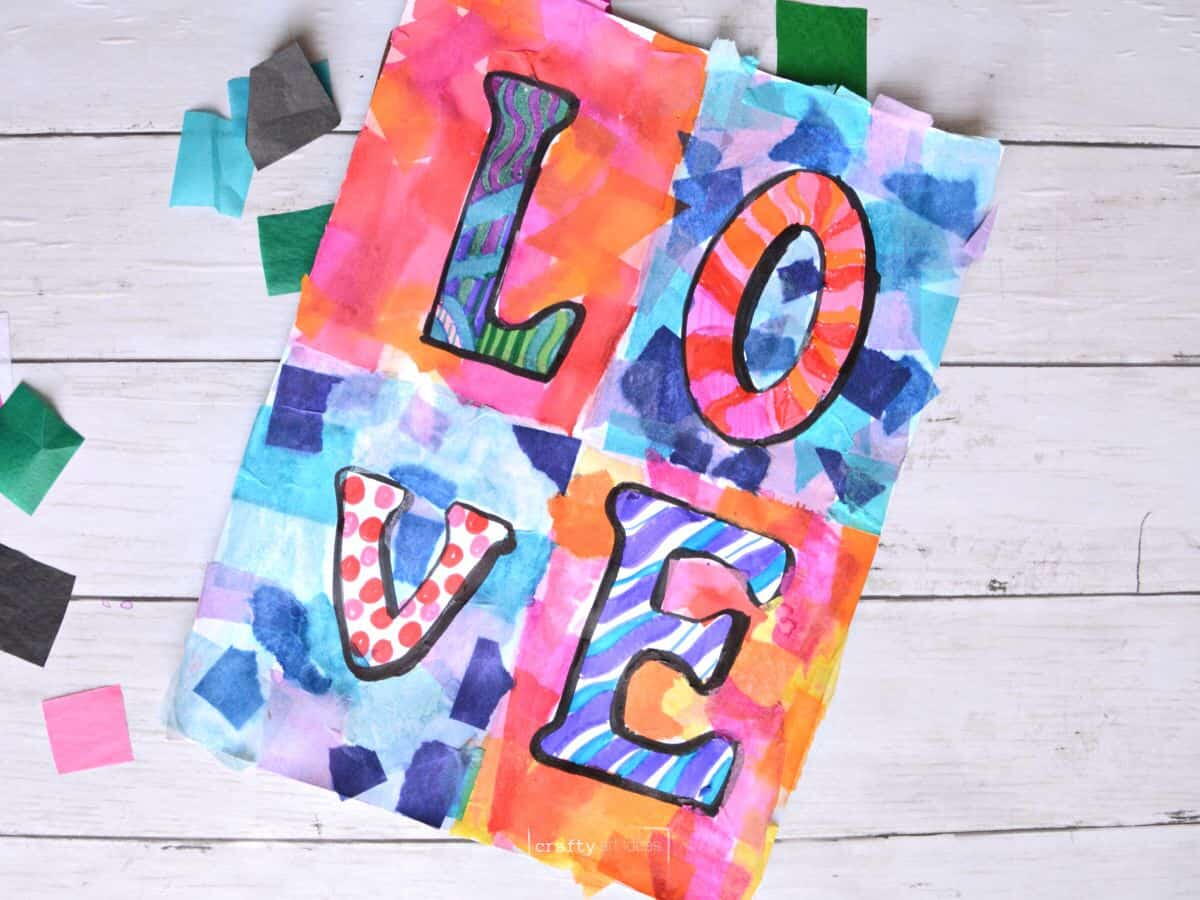 Easy Word Art Project Idea For Kids | AllFreeKidsCrafts.com
