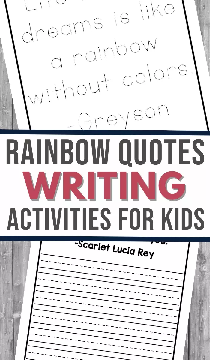 Rainbow Quotes Writing Sheets | FaveCrafts.com