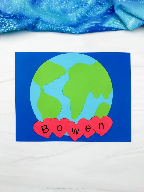 Earth Day Name Craft | AllFreeKidsCrafts.com
