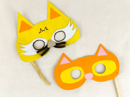 Cute Paper Plate Cat Mask And Owl Mask Craft | AllFreeKidsCrafts.com
