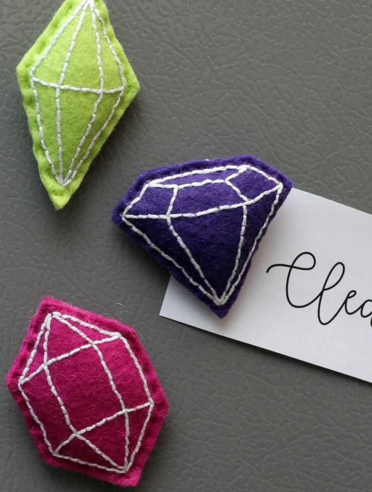Faux Gemstone Magnets | AllFreeSewing.com