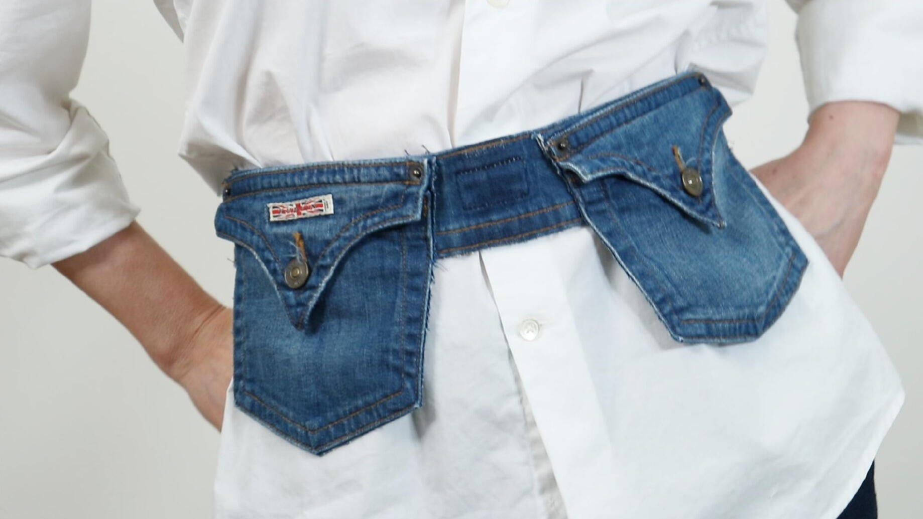 Turn Your Old Jeans Into Versatile Denim Belts With Pockets ...